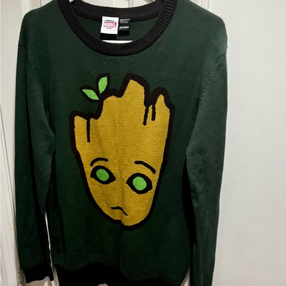 Marvel | Shirts | Marvel The Groot Green Sweater | Poshmark